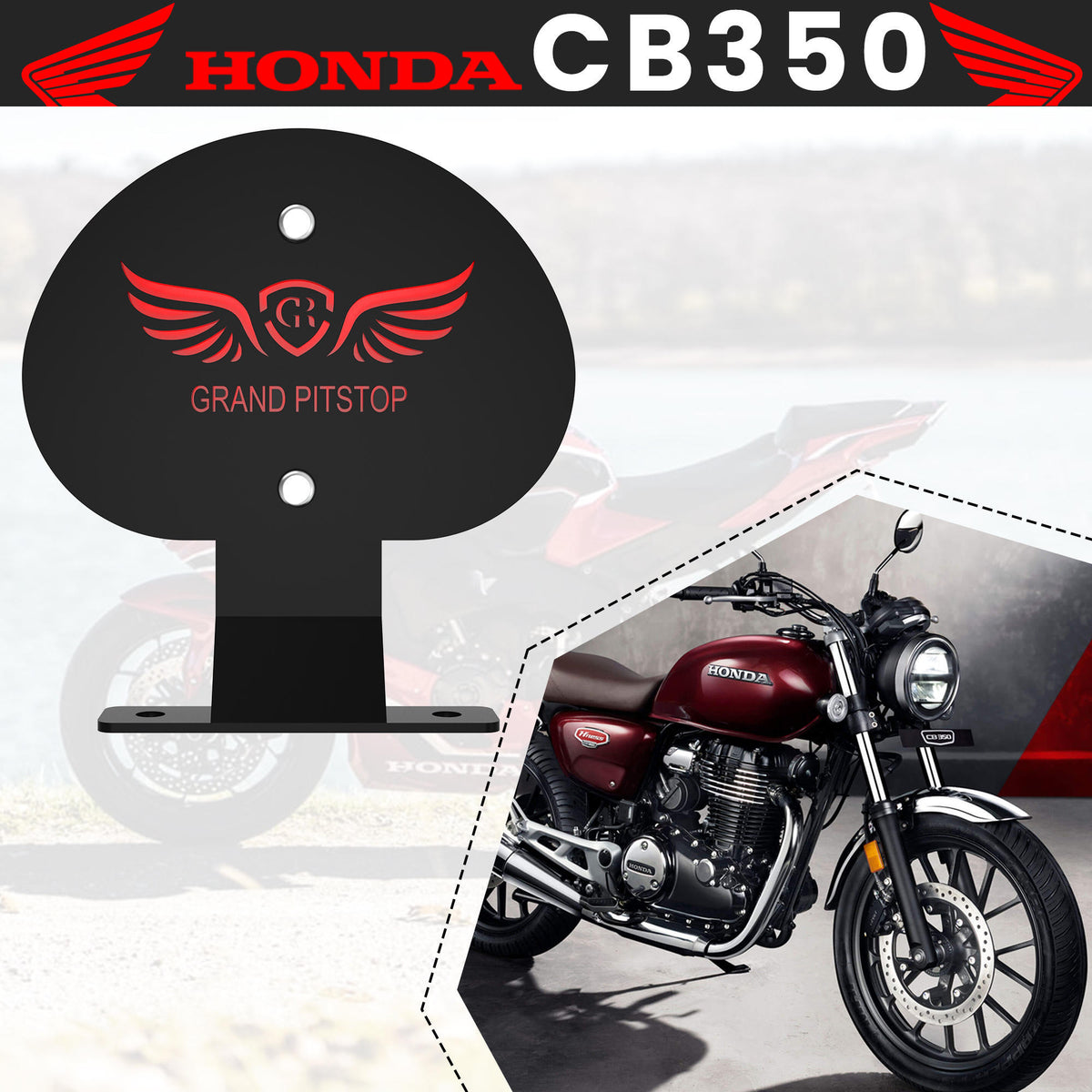 Buy Back Rest Stand for Honda CB350 Online at Grandpitstop | BRS-1-B ...