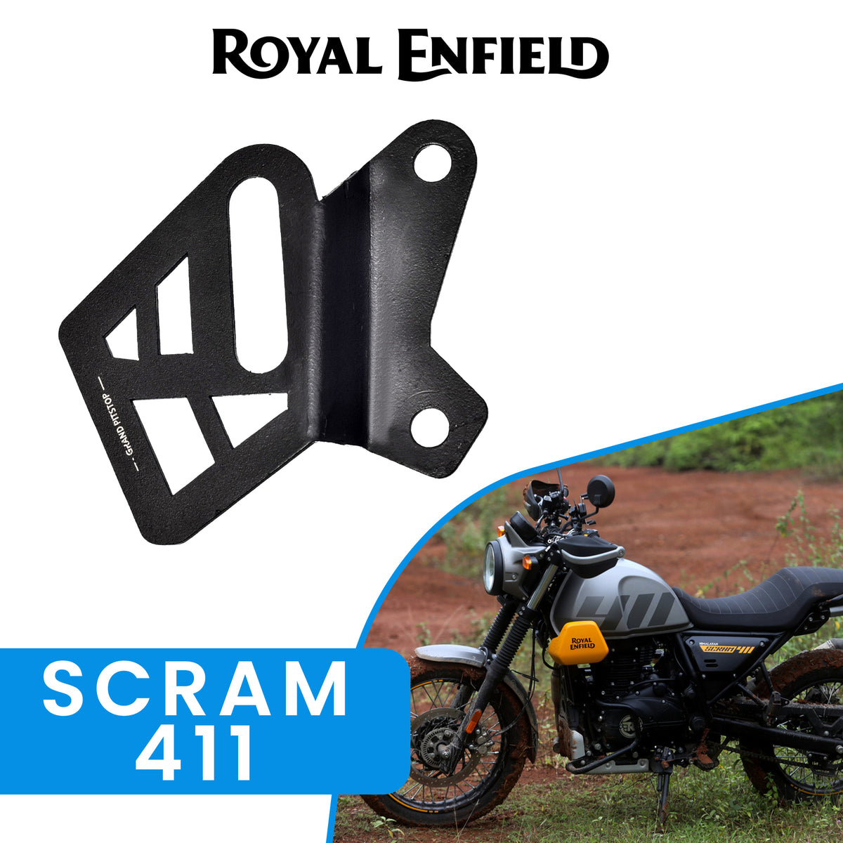 Buy Front Brake Caliper Cover for Royal Enfield Scram 411 - Black ...
