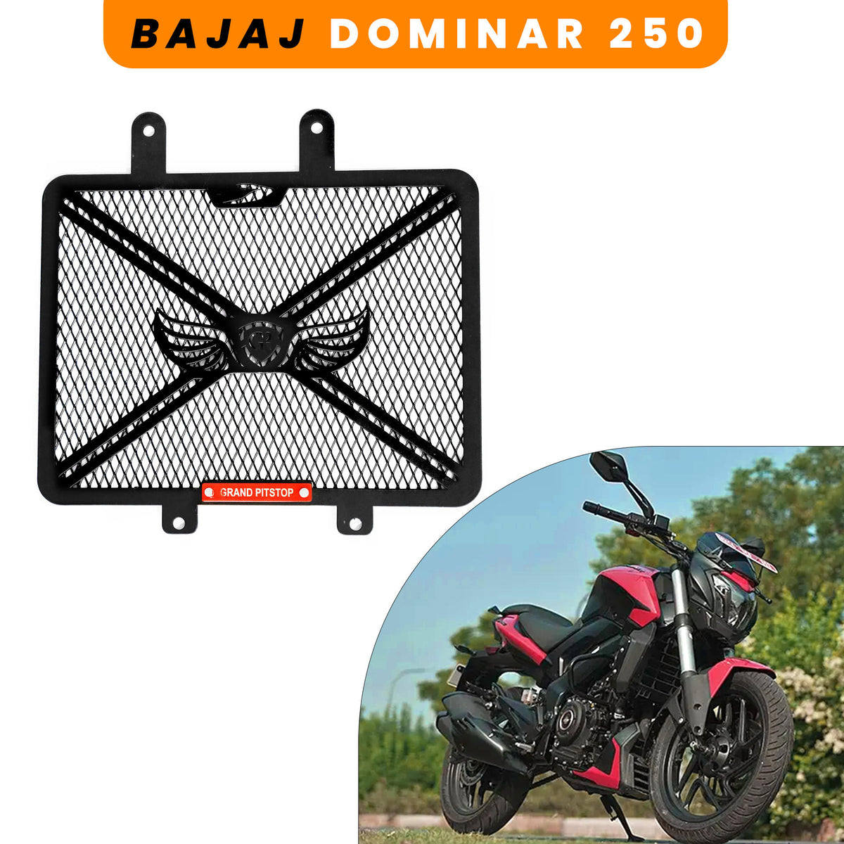 Radiator Grill for Bajaj Dominar 250 - Black – GrandPitstop